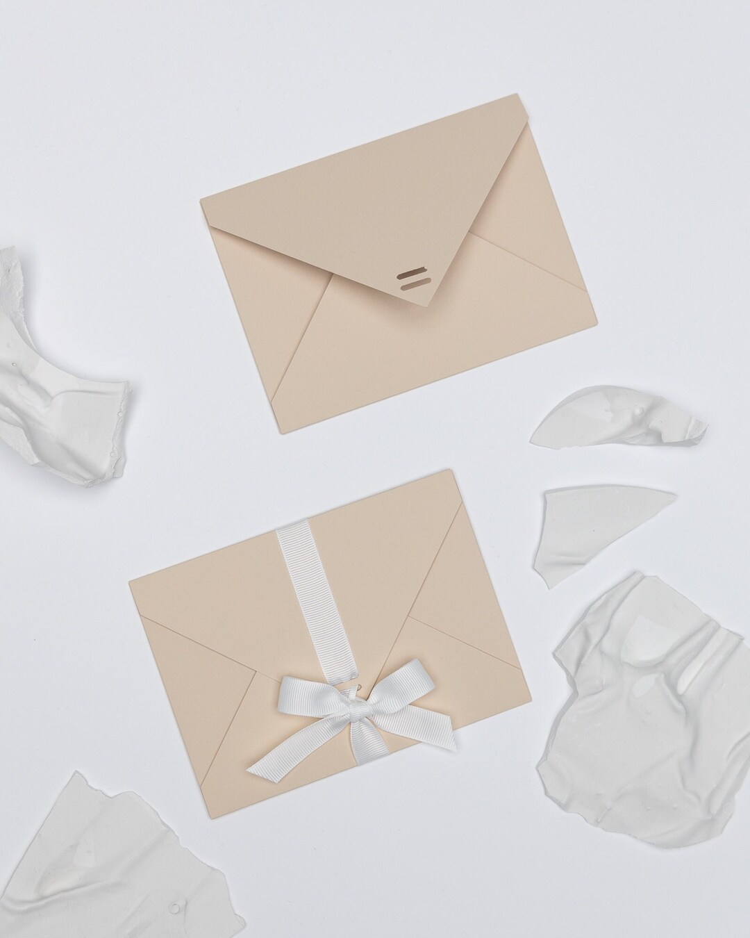 Rectangle 16,5x12 Cm Folding Envelopes With Holes for Ribbon to Tie Bow ...