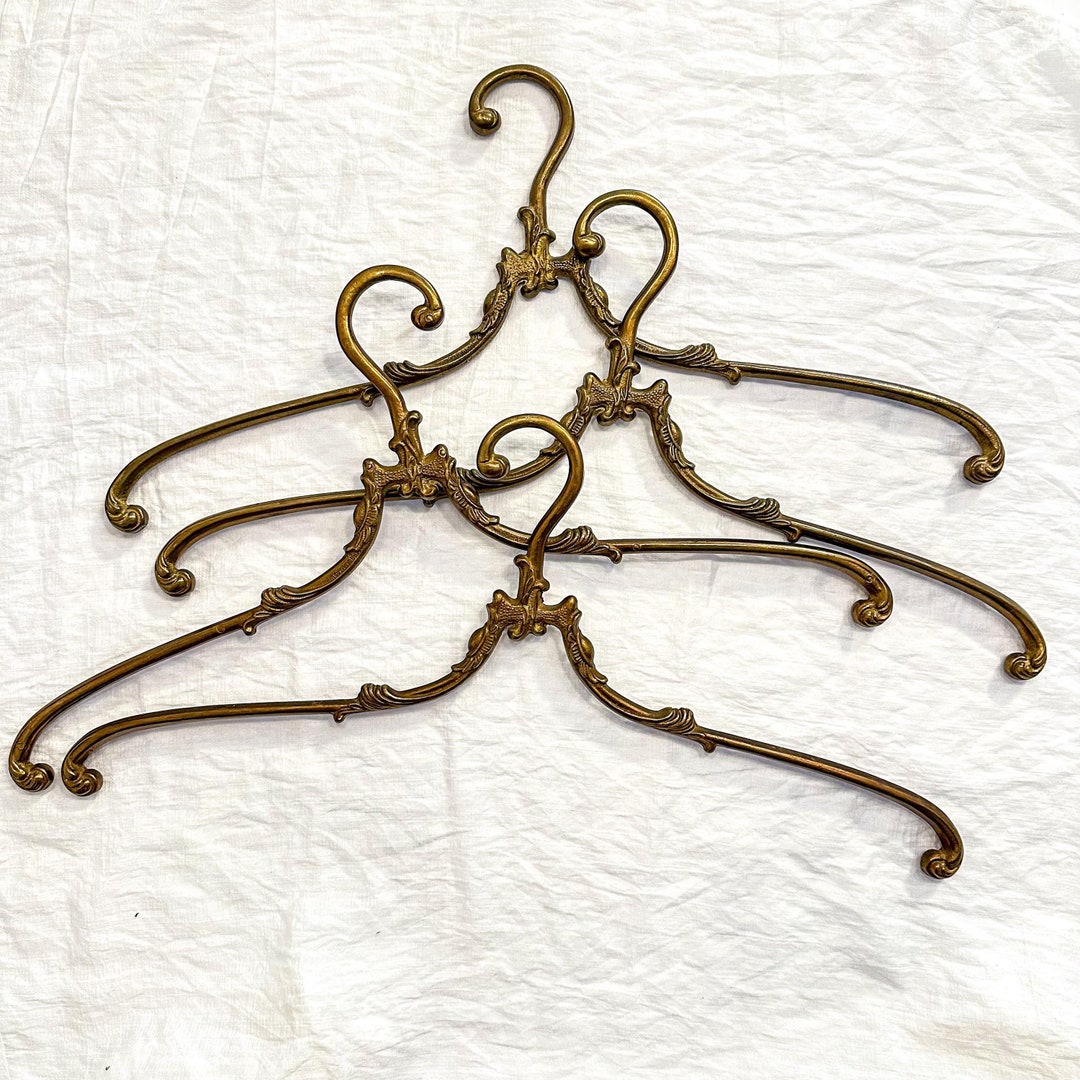 Coat Hanger Vintage Brass Antique French Golden Coat Hanger Bridal ...