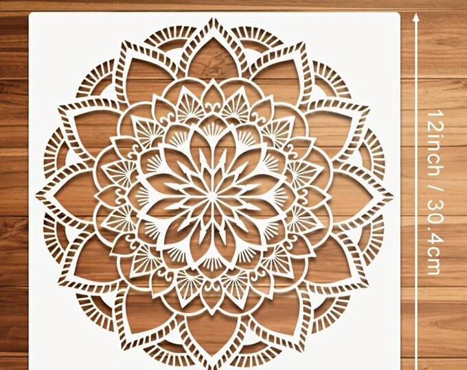 Title: mystical Mandala Magic Stencil for Captivating Creations - Etsy