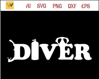 Diver Svg Diver - Scuba Diving Svg, Snorkeling Svg, Dive Svg, Dive Svg ...