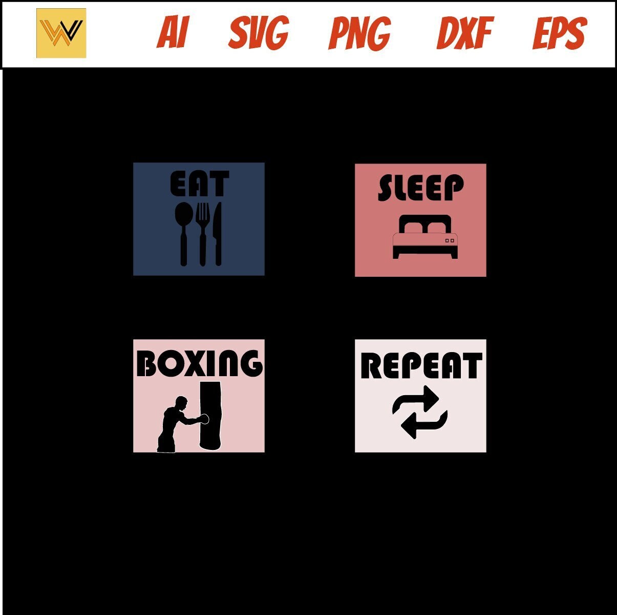 Boxing Svg Eatsleepboxing Boxing Svg, Man Boxing, Fighting Svg, Boxing ...