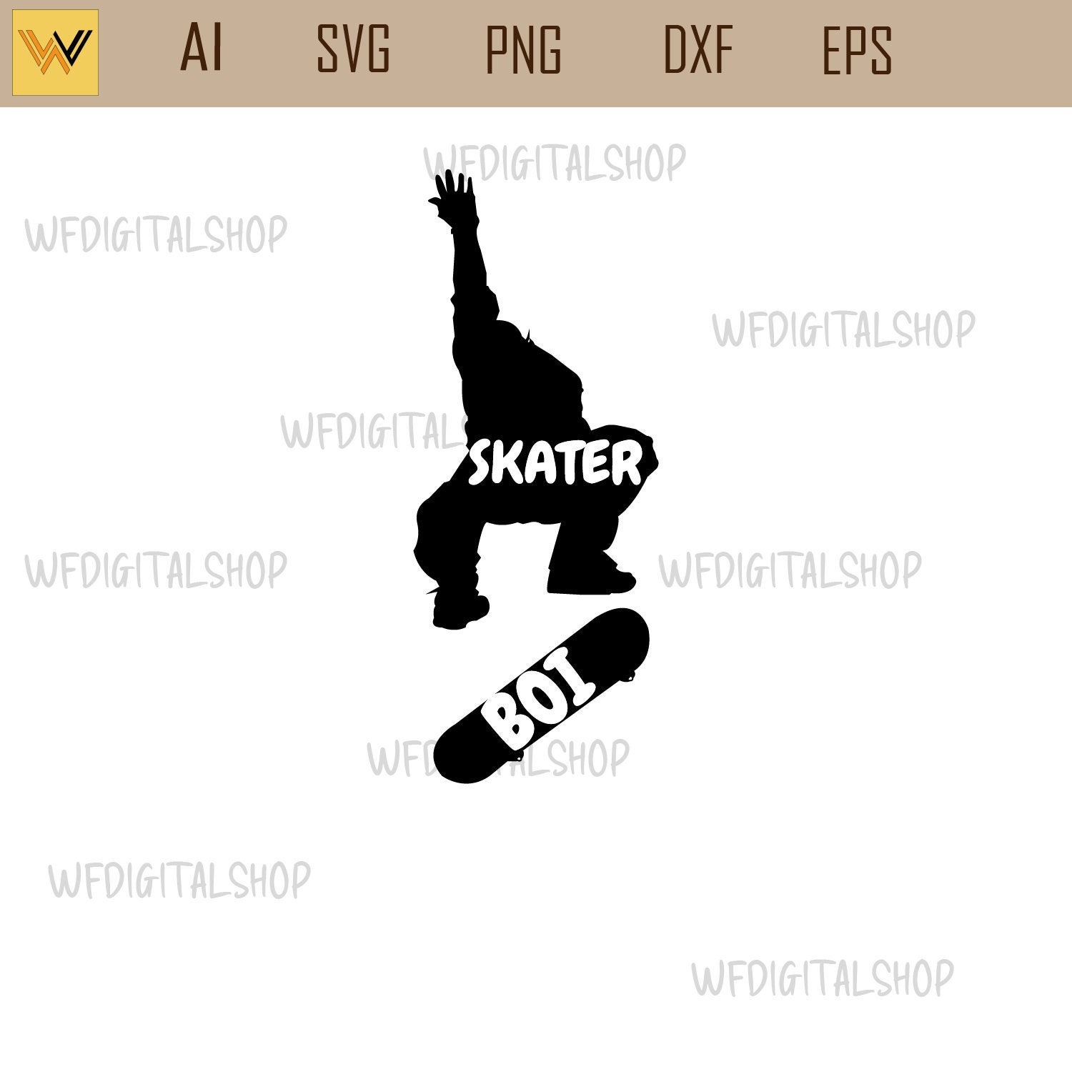 Skate Player Svg - Skater Boi - Skateboarding Svg, Skating Svg ...