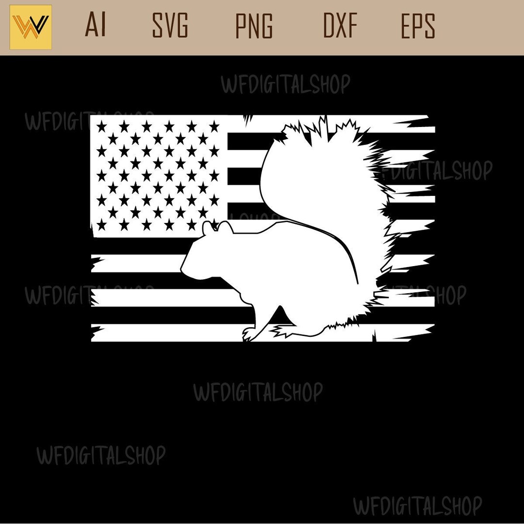 Squirrel Hunting Svg Us Flag - Squirrel Svg, Hunting Svg, Hunting Shirt ...
