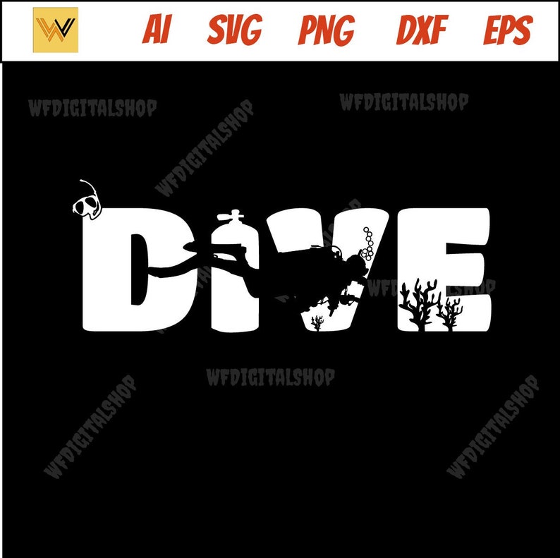 Scuba Diver Svg Dive Scuba Diving Svg, Snorkeling Svg, Underwater Svg ...
