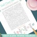 Self-care Word Search, Self Care Printable Word Game, Self-care List ...