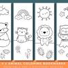 Kawaii Coloring Bookmarks, Printable Bookmarks to Color, Cute Food ...