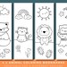 Animal Coloring Bookmarks, Printable Bookmark, Animals Colouring ...