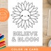 Encouragement Cards to Color, Coloring Thinking of You Card, Printable ...