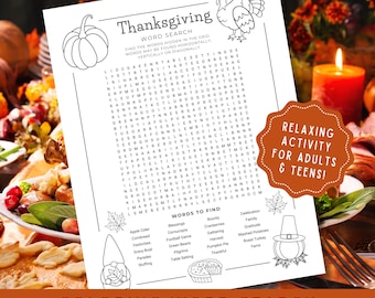 thanksgiving coloring pages word search