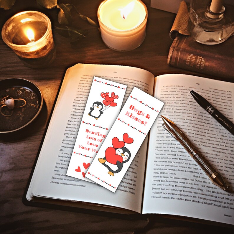 Valentine's Day Bookmarks, Printable Valentine Bookmark, Valentines ...
