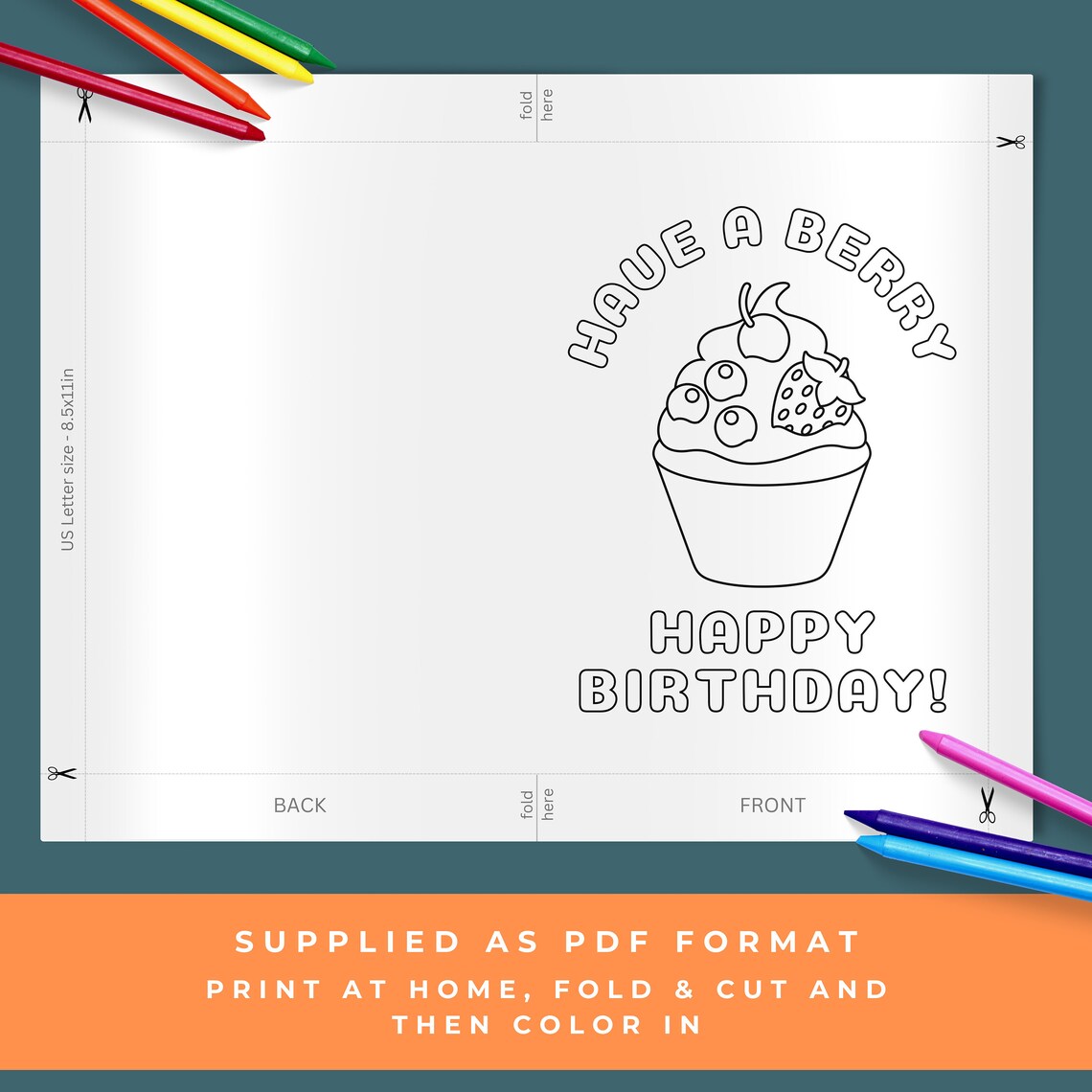 Printable Coloring Birthday Card, Printable Birthday Card From Kids ...