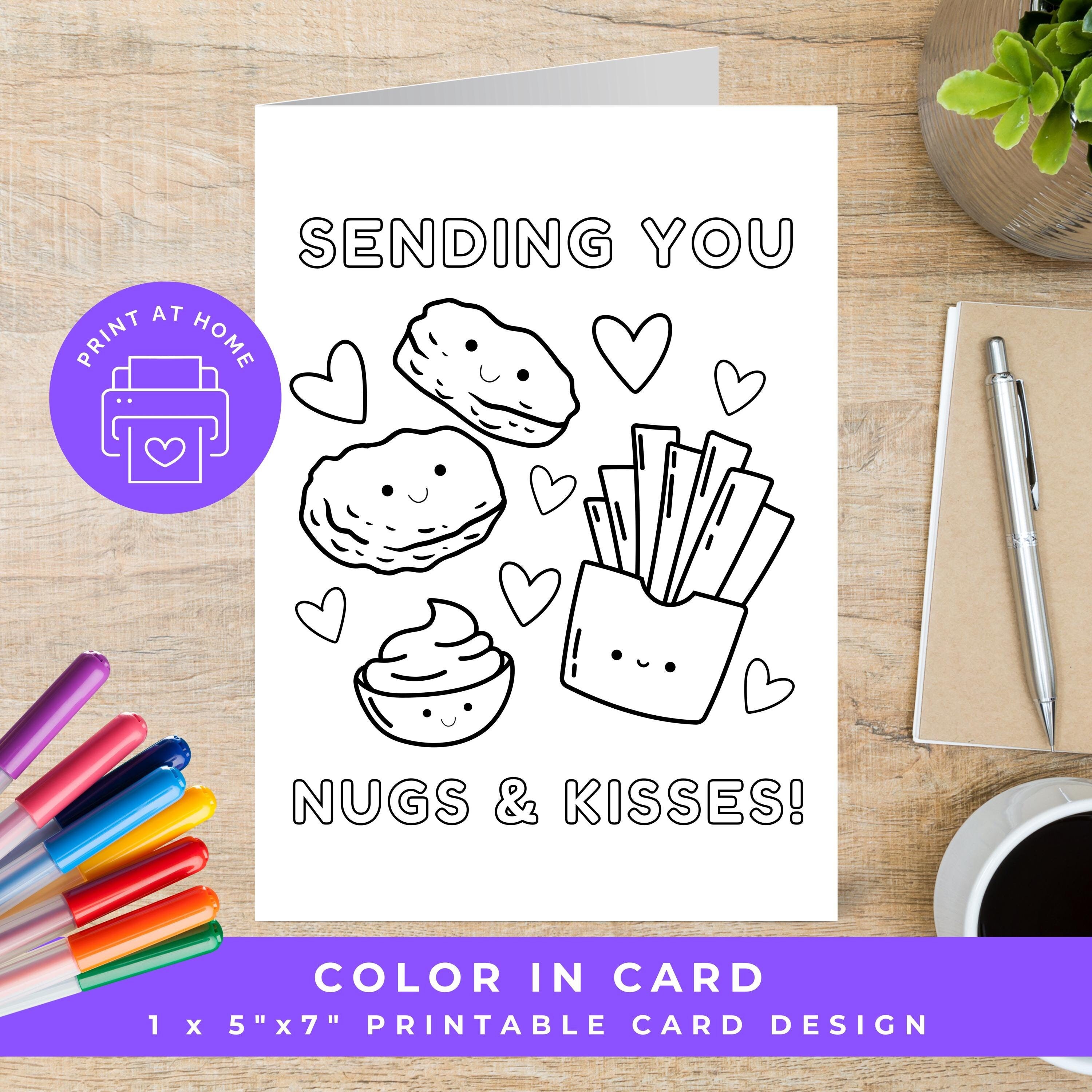 Thinking of You Cards to Color for Kids, Printable Thinking of You Card ...