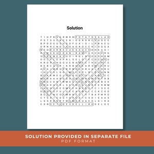 BBQ Word Search, Printable Barbecue Word Puzzle Game for Adults, BBQ ...