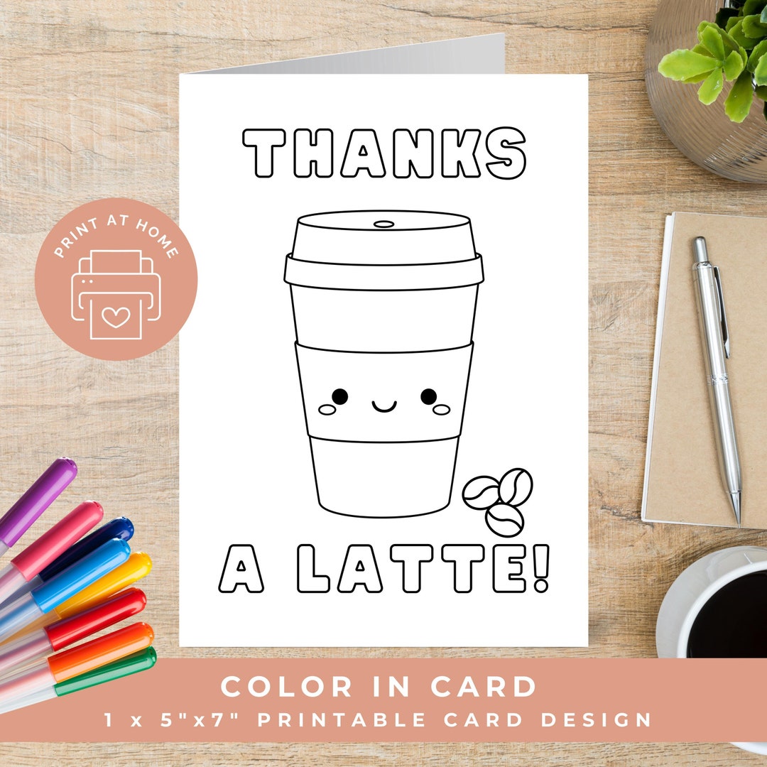 Thank You Card for Coloring, Printable Thank You Cards to Color ...