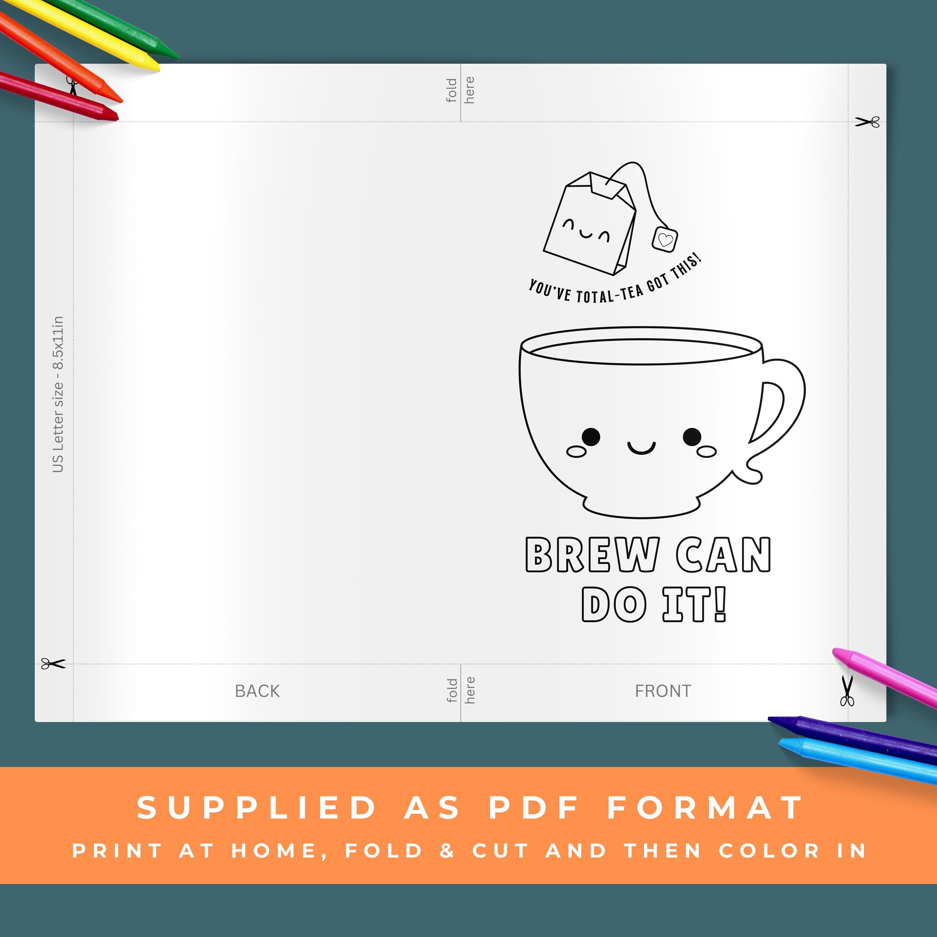 Encouragement Cards to Color, Printable Words of Encouragement Cards ...