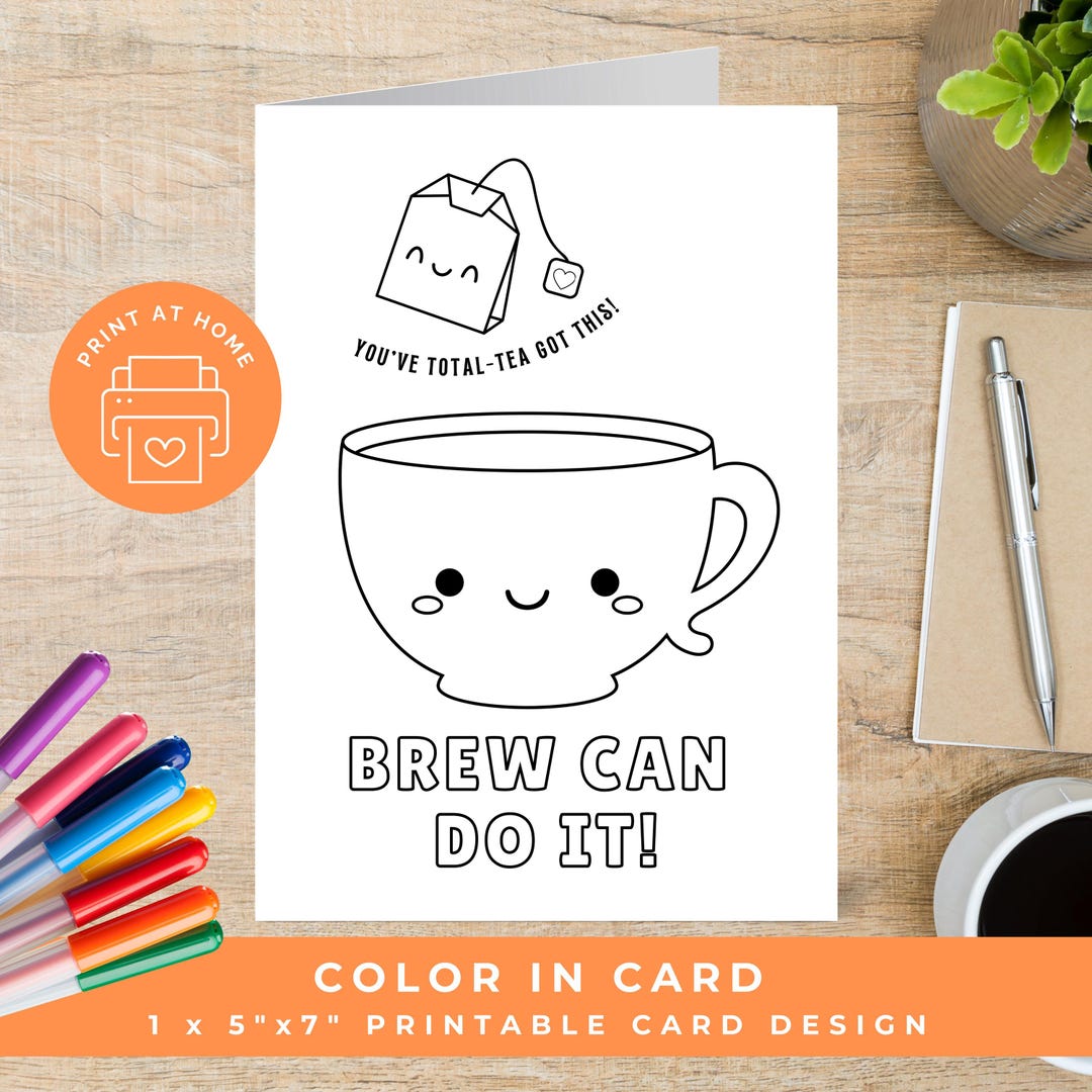 Encouragement Cards to Color, Printable Words of Encouragement Cards ...