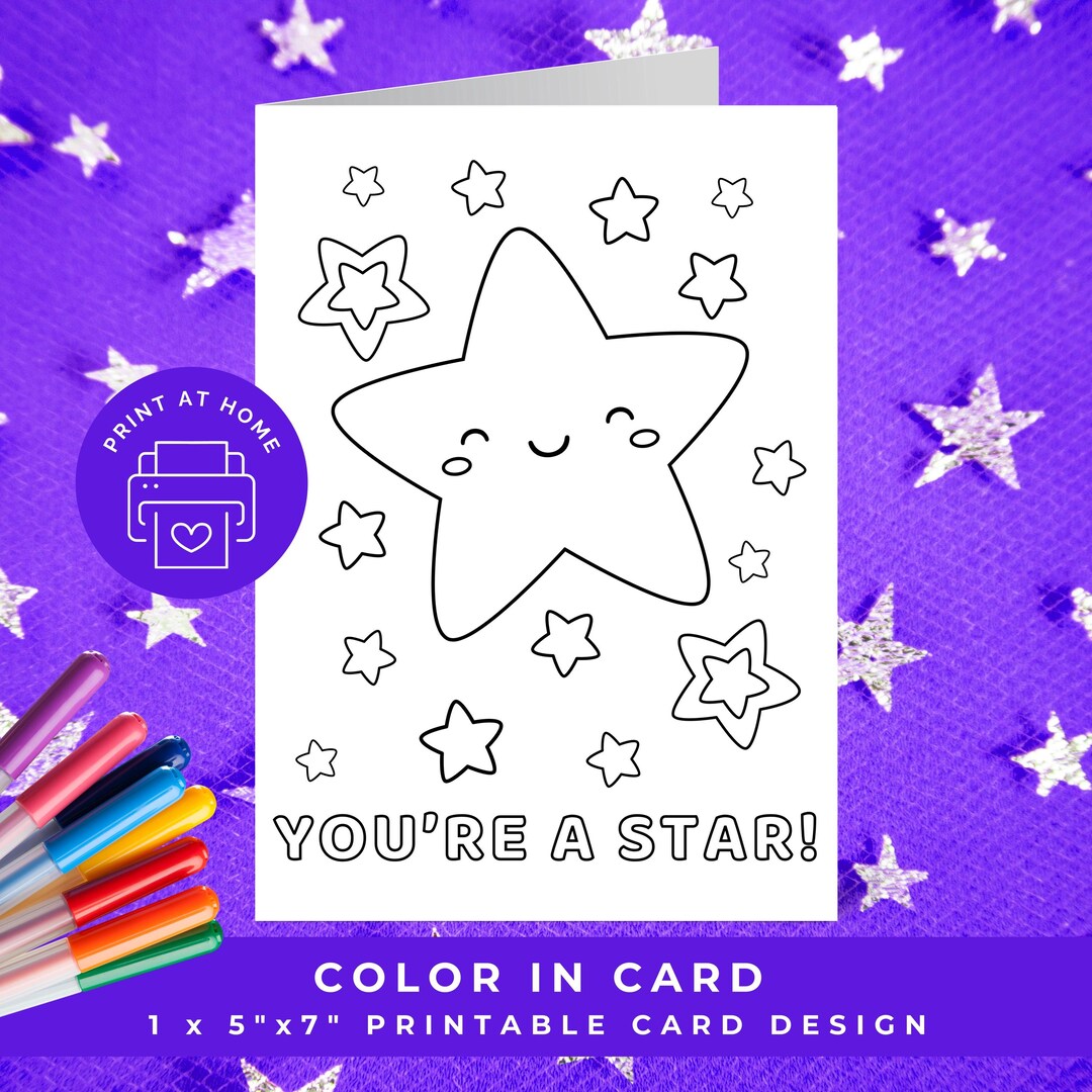 Encouragement Cards, Printable Coloring Cards, Thank You Card to Color ...