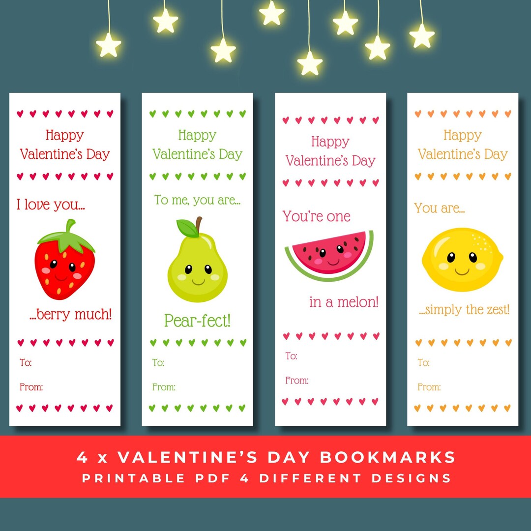 Bookmarks Printable Valentines, Valentines Day Kids Gifts Classroom ...