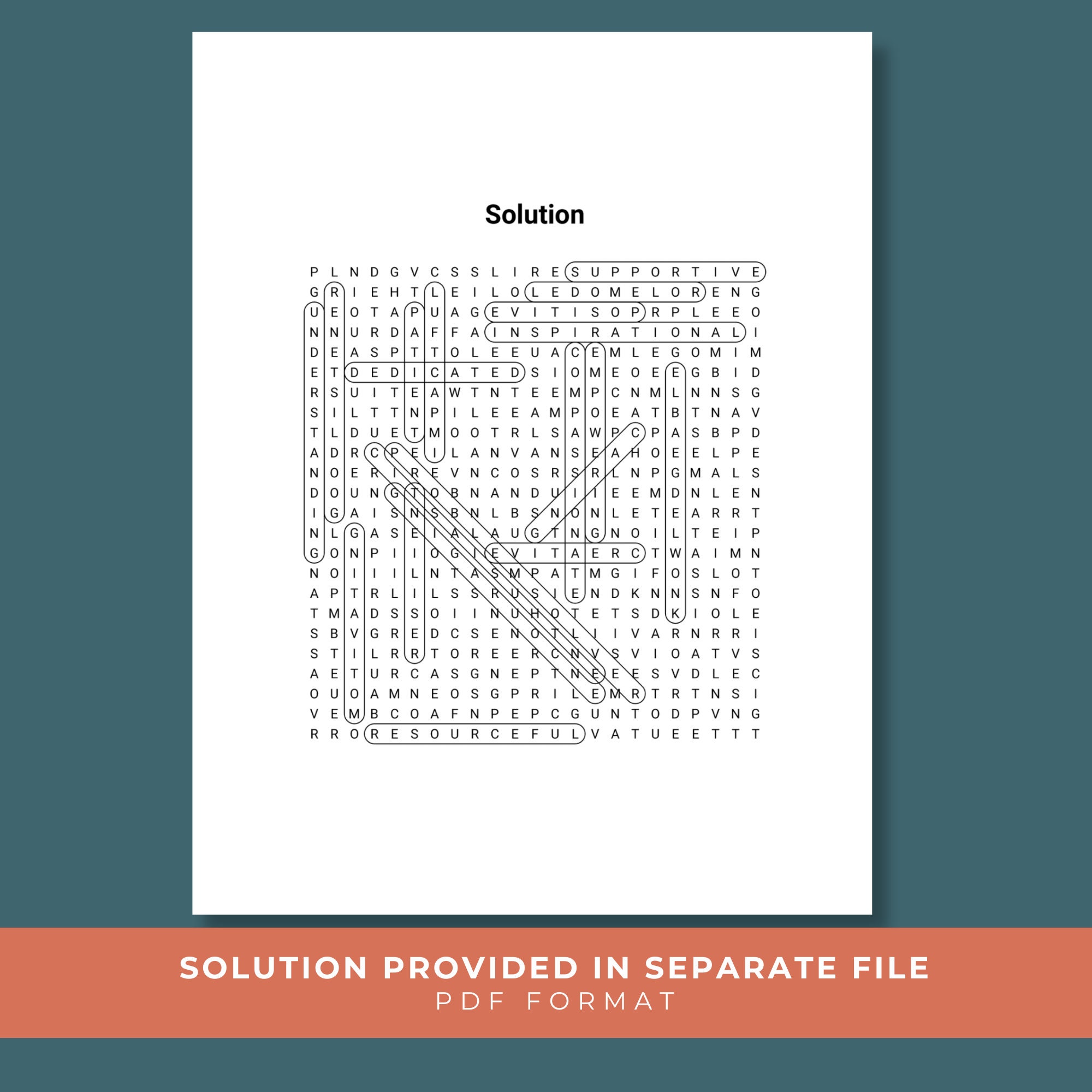 Teacher Appreciation, Thank You Teacher Printable Word Search, Novelty ...