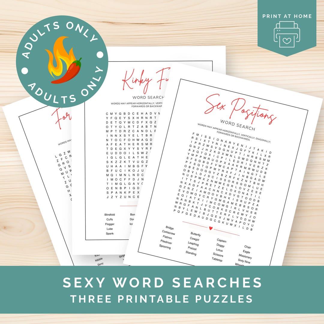 Sexy Word Search Puzzle Bundle, Spicy Party Games for Adults, Date ...