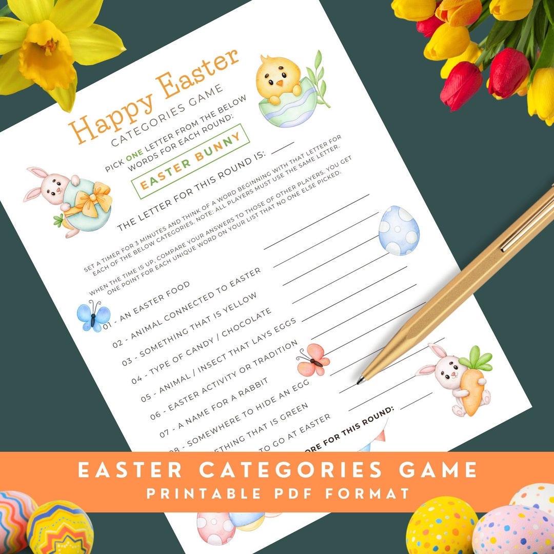 Printable Easter Games, Easter Activities for Adults and Kids, Easter ...
