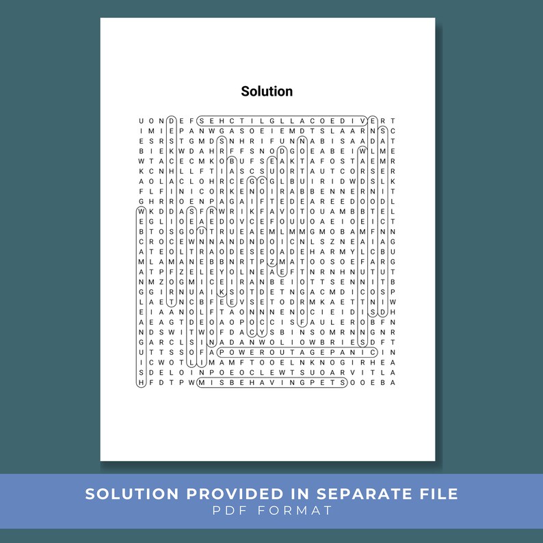 Work From Home Games, WFH Printable Word Search for Adults, Office ...
