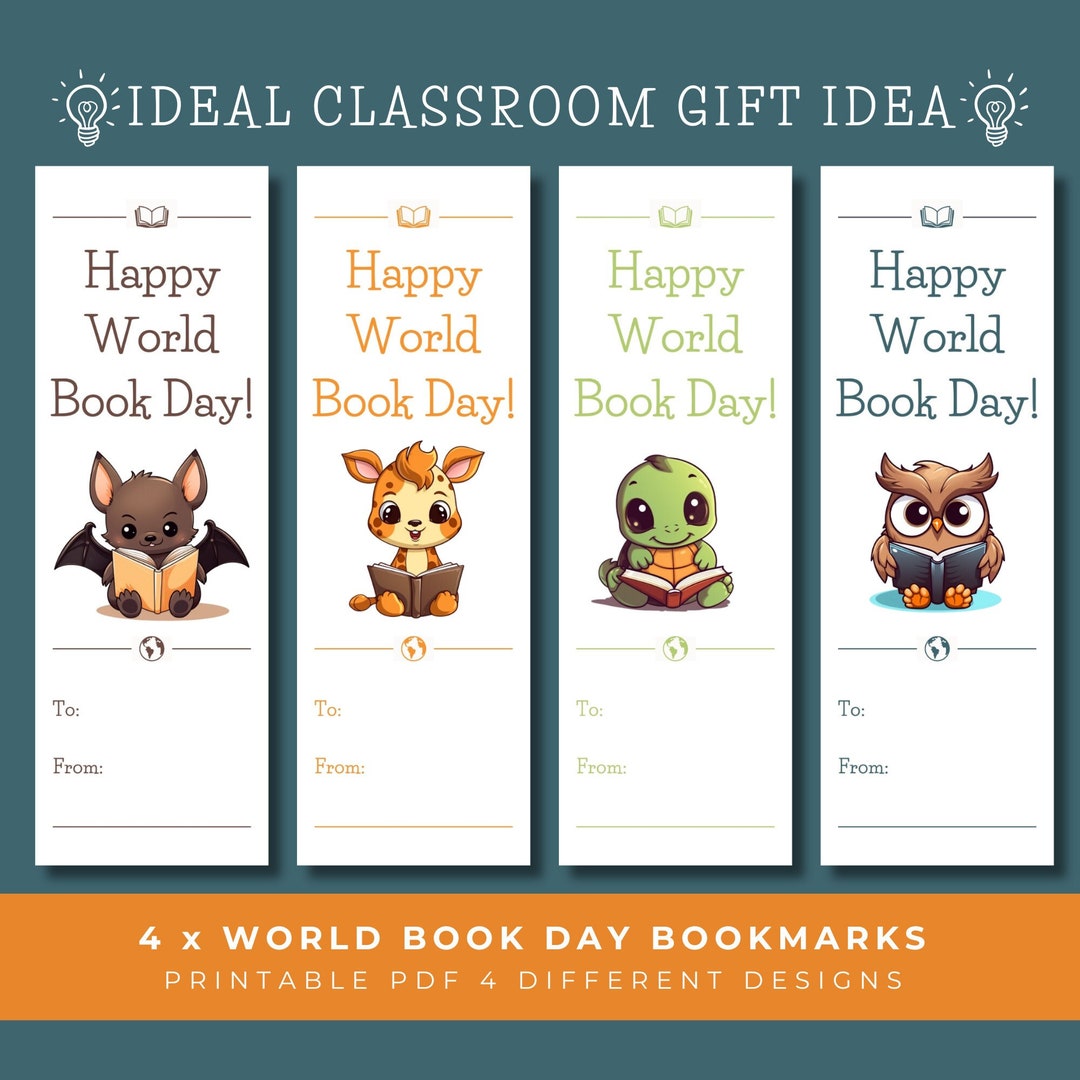 World Book Day Printable Bookmarks, World Book Day Gifts, Classroom ...