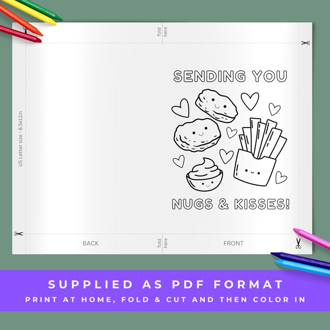 Thinking of You Cards to Color for Kids, Printable Thinking of You Card ...
