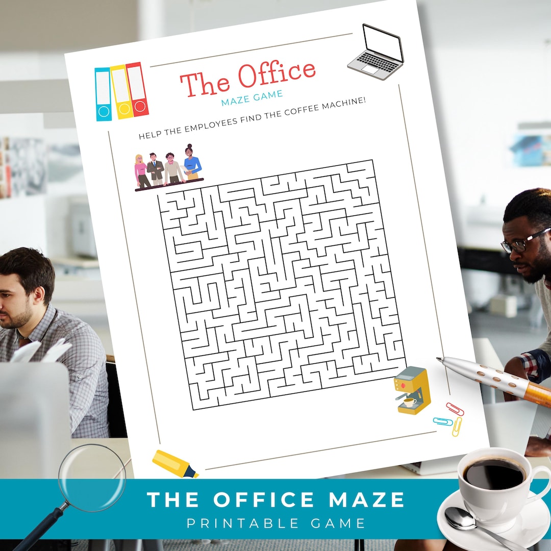 Office Party Game, Printable Maze Game, Silly Office Party Games, Ice ...
