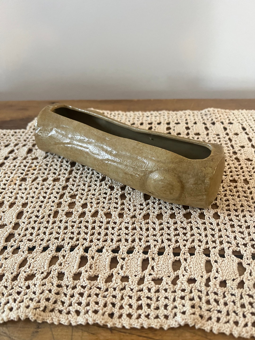 Vintage Dee Cee Stoneware Log Trough Planter Posy Vase Kitsch MCM - Etsy UK