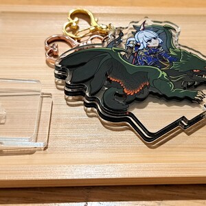 Final Fantasy XIV Azure Dragoon Keychain Standees Estinien Aymeric - Etsy