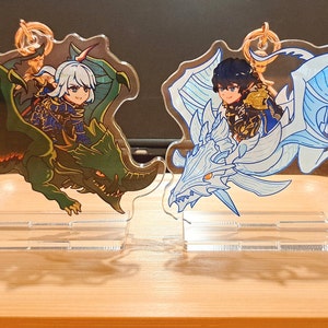 Final Fantasy XIV Azure Dragoon Keychain Standees Estinien Aymeric - Etsy