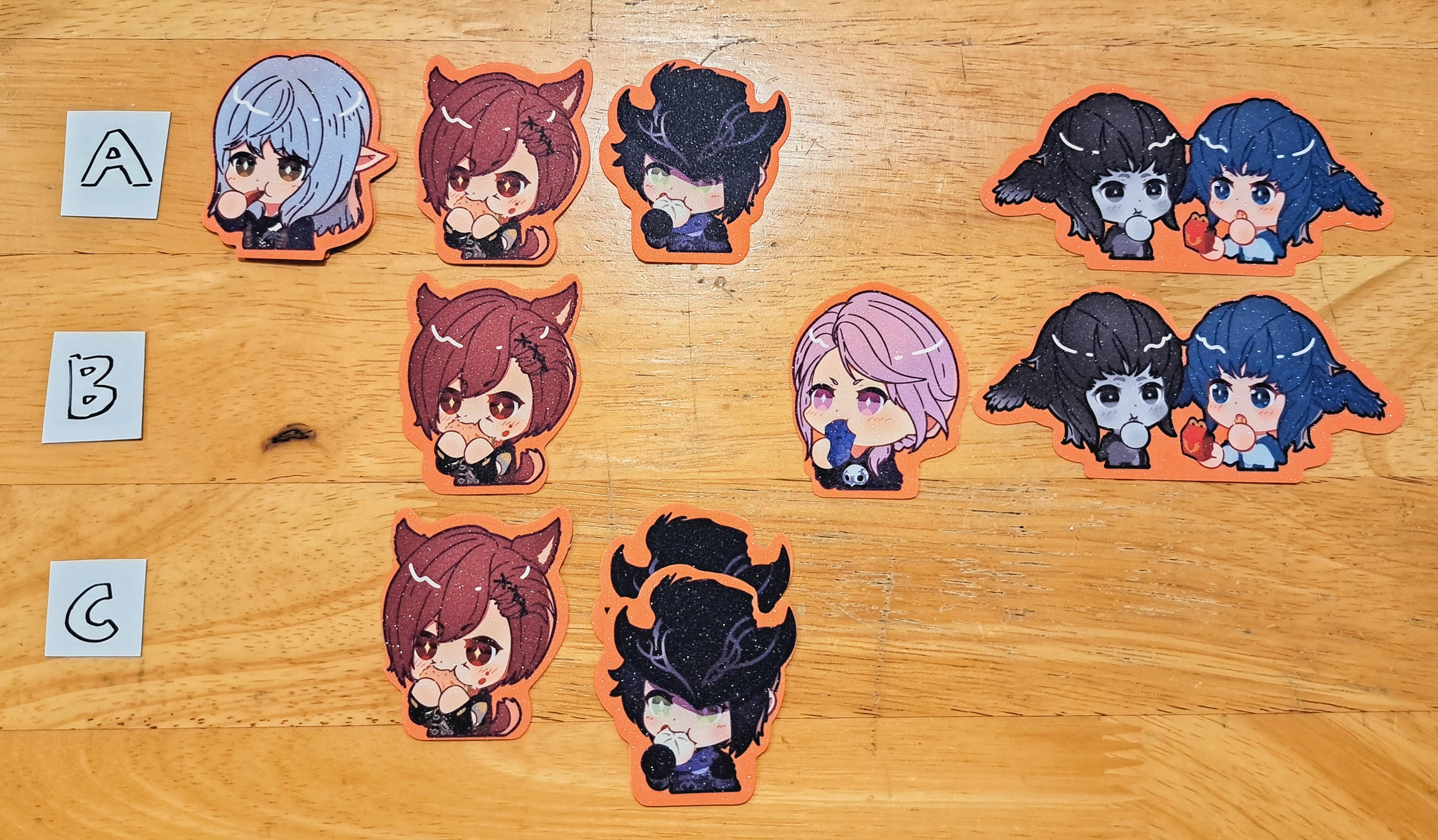 Final Fantasy XIV G'raha Tia Estinien Zero Meteion Hythlodaeus Stickers ...