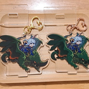 Final Fantasy XIV Azure Dragoon Keychain Standees Estinien Aymeric - Etsy