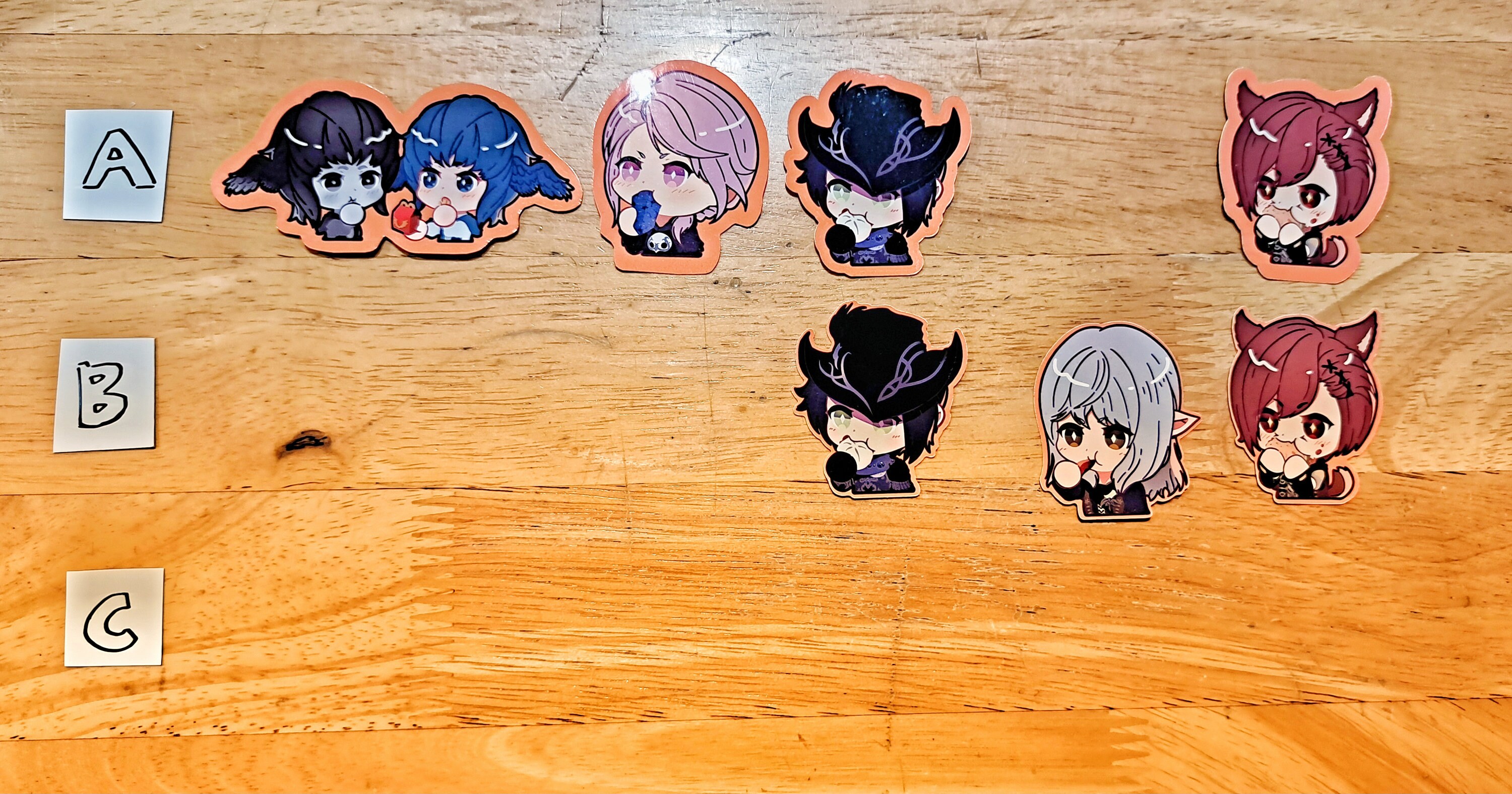 Final Fantasy XIV G'raha Tia Estinien Zero Meteion Hythlodaeus Stickers ...