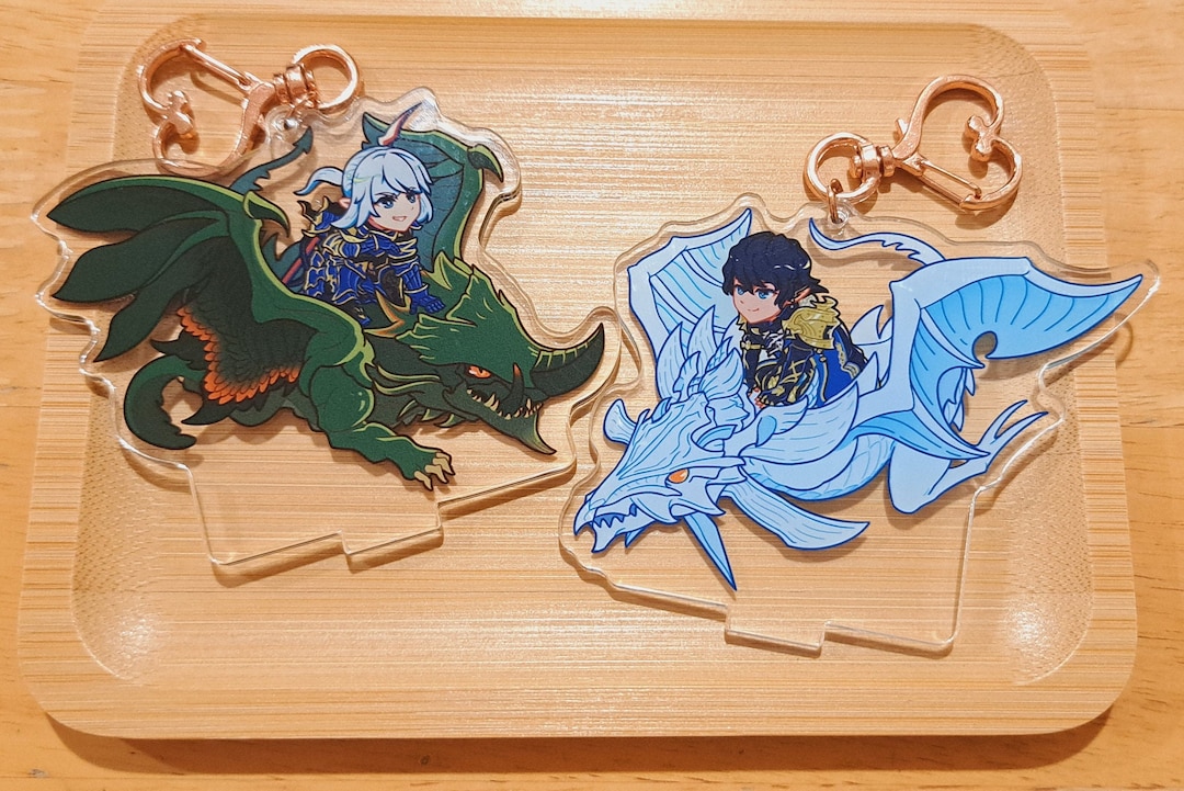 Final Fantasy XIV Azure Dragoon Keychain Standees Estinien Aymeric - Etsy