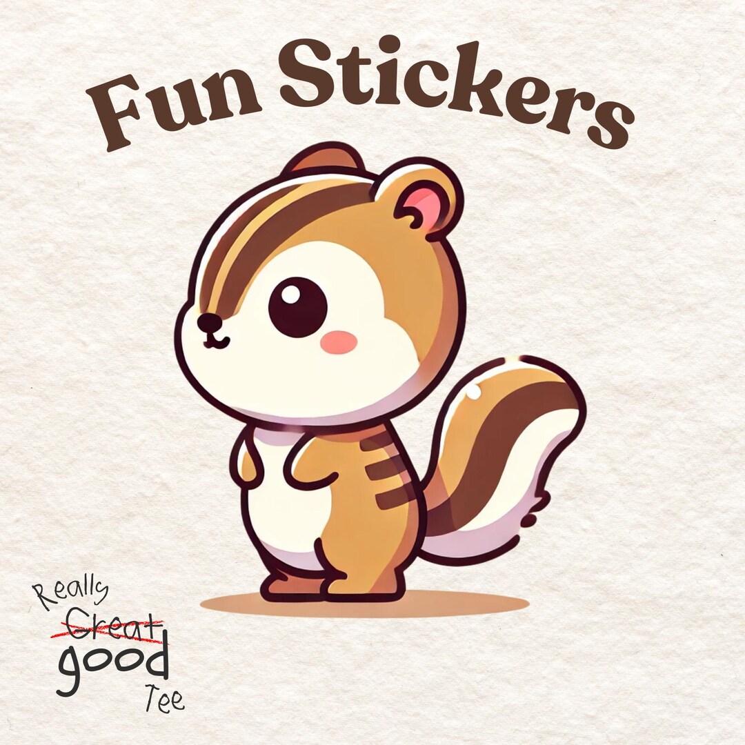 OPENING SALE : Adorable Chipmunk Kiss-cut Stickers for Kids, Cute ...