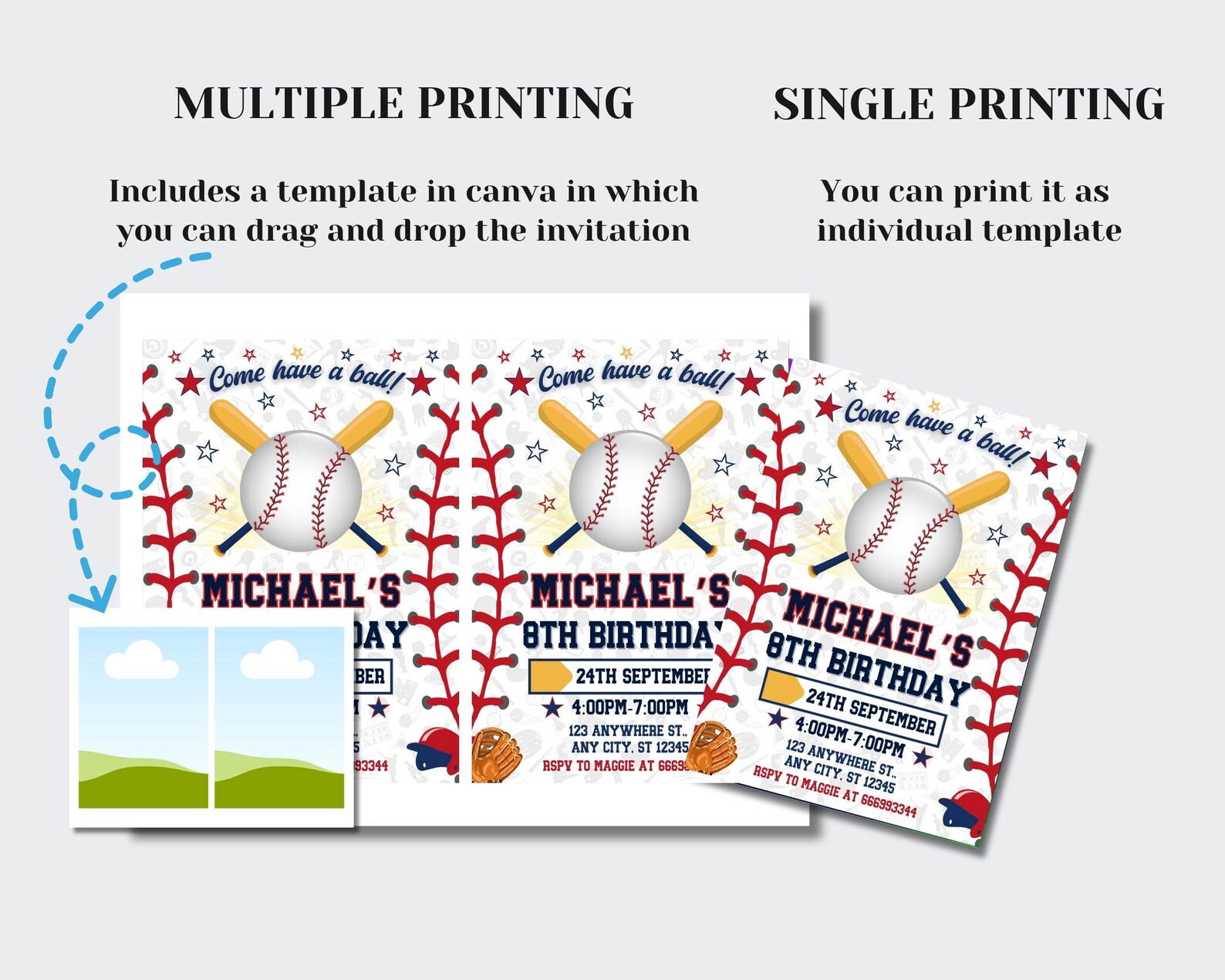 Editable Baseball Birthday Invitation, Baseball Birthday Party ...