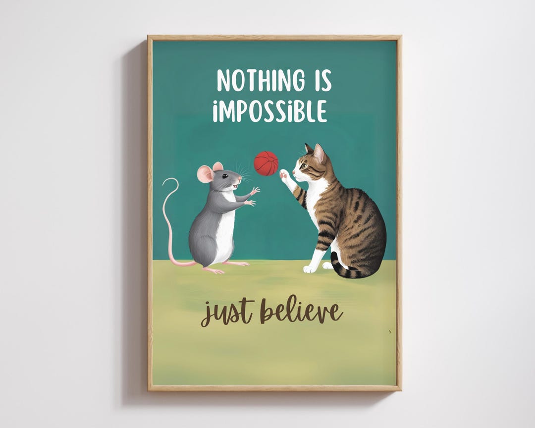 Nothing is Impossible Poster: Motivation Poster Home Office, Mental ...