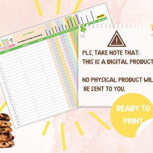 2024 Girl Scout Cookie Order Form Template, Editable With Google Sheets ...
