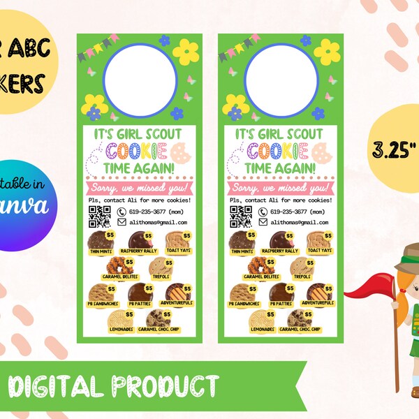 Girl Scout Cookie Door Hanger 2023 Etsy
