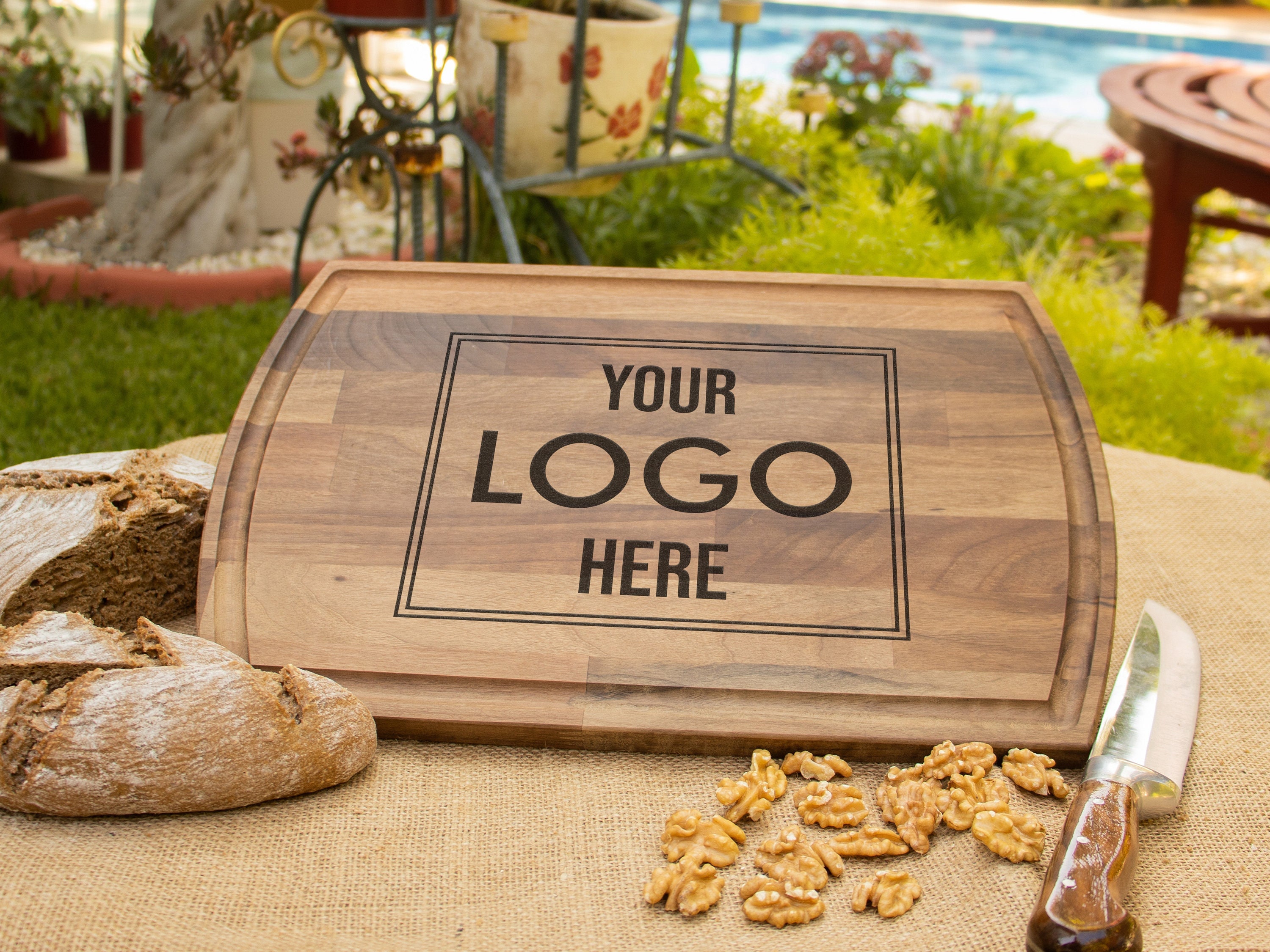 Logo Cutting Board Engraved Cutting Board With Logo Custom - Etsy