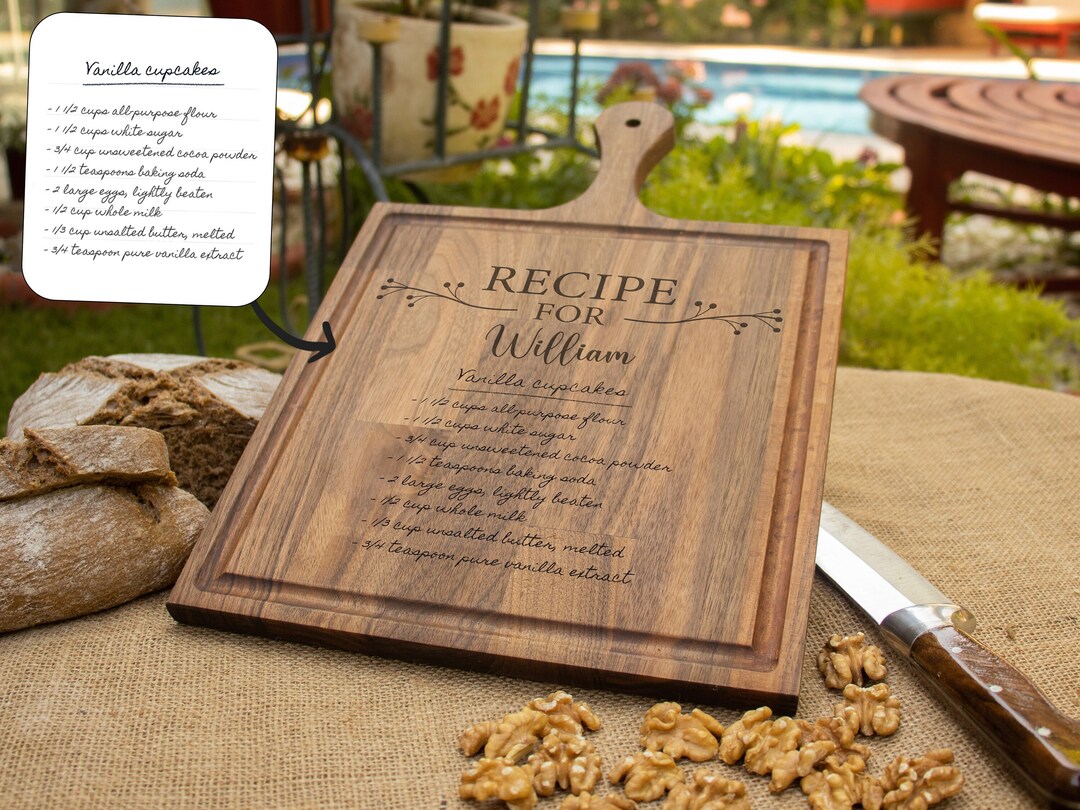 Recipe Cutting Board, Handwritten Recipe Cutting Board, Family Recipe ...