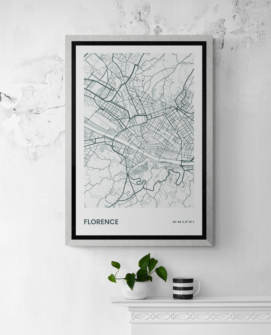 Florence Map Poster, Florence Map Print, Florence City, Fashion Wall ...