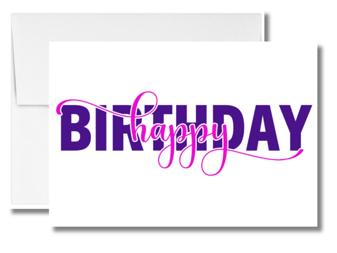 Happy Birthday Folded Note Cards, Happy Birthday Cards, Note Cards, Set ...