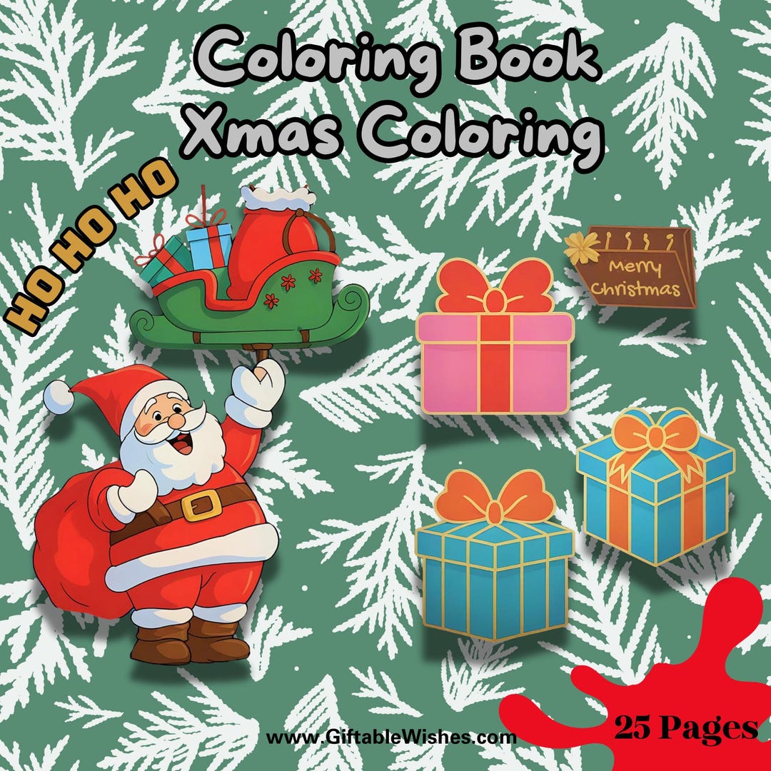 Magical Christmas Coloring Book: Holiday Designs for Kids & Adults ...