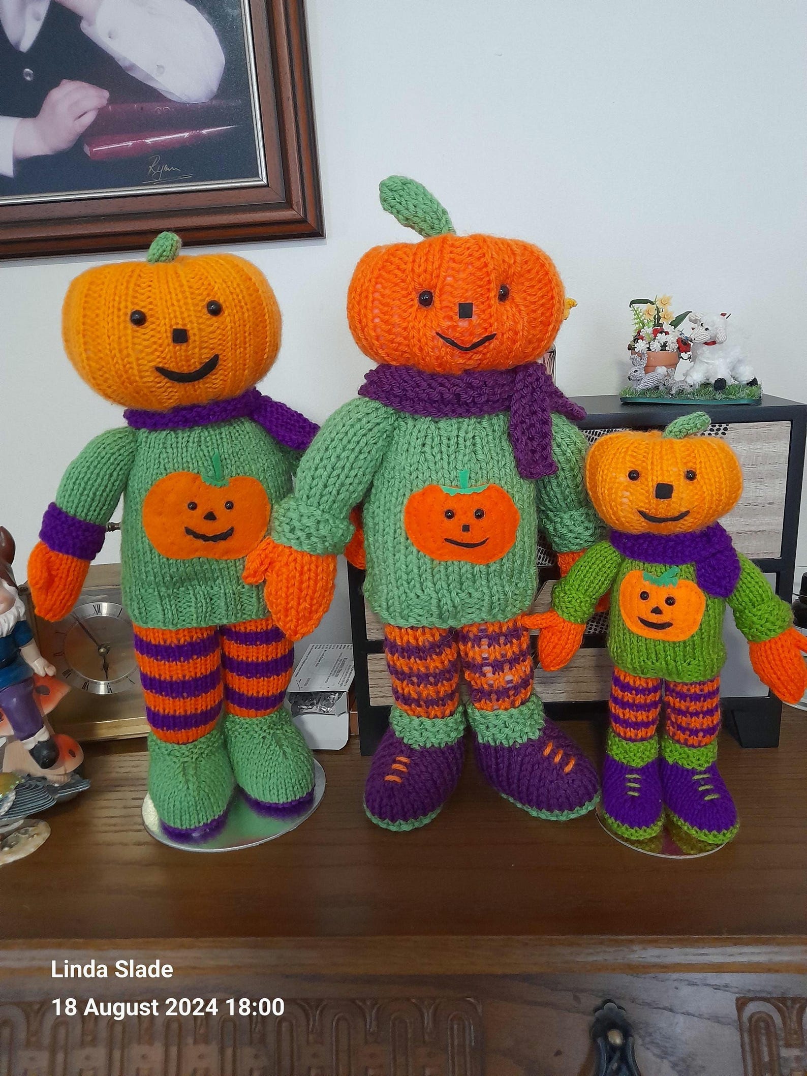Patrick Pumpkin and Wendy Witch in 3 Sizes. Halloween Knitting Pattern ...