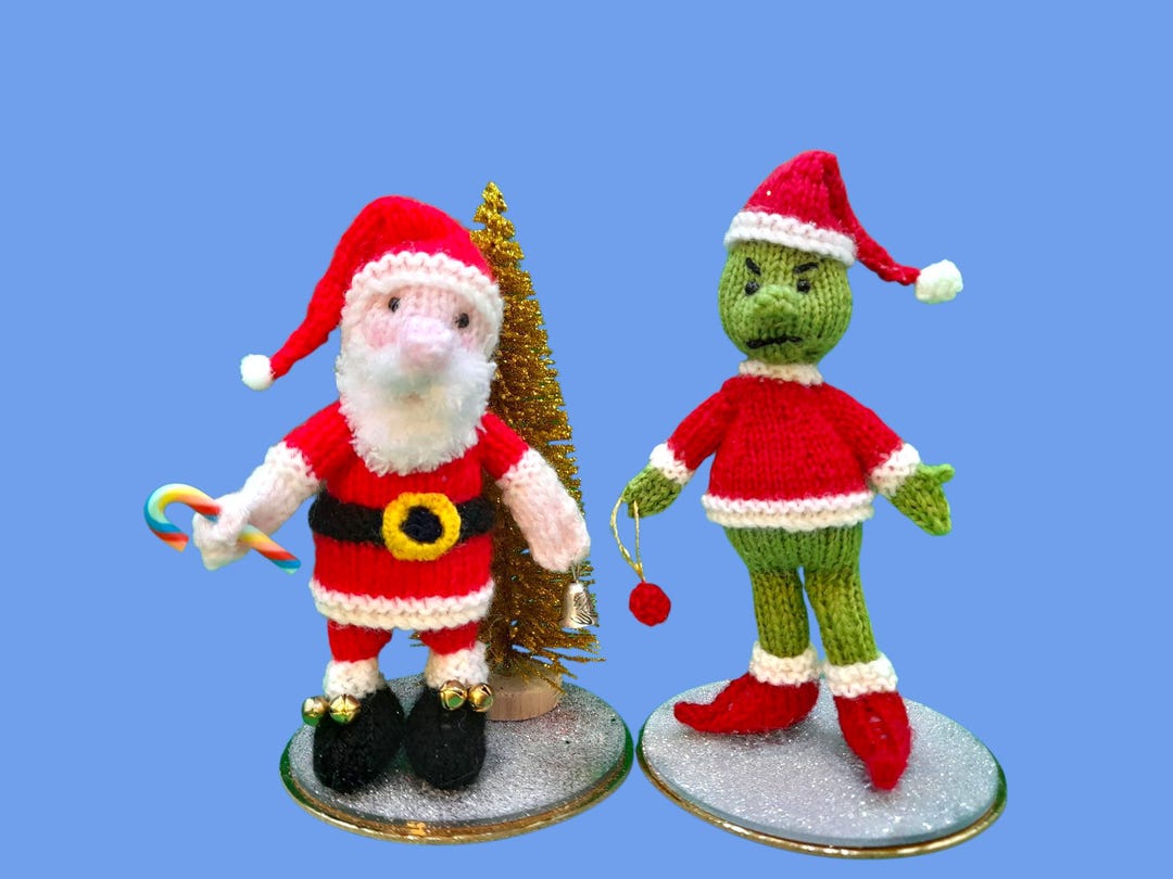 Santa and the Grinch Pocket Festive Folk 1 PDF - Etsy