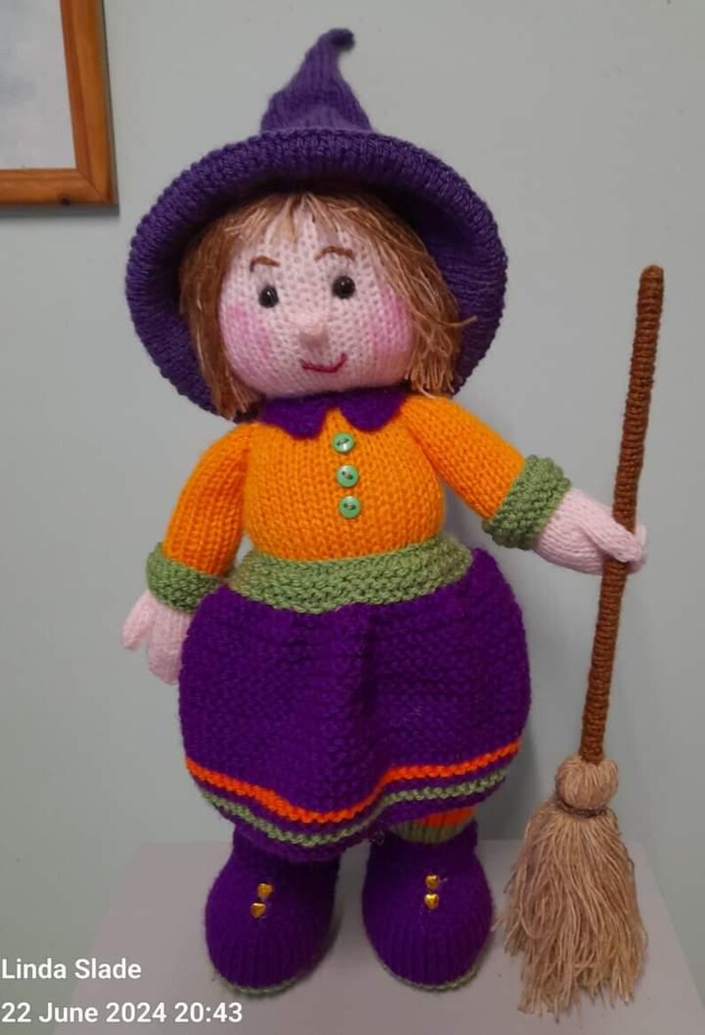 Patrick Pumpkin and Wendy Witch in 3 Sizes. Halloween Knitting Pattern ...