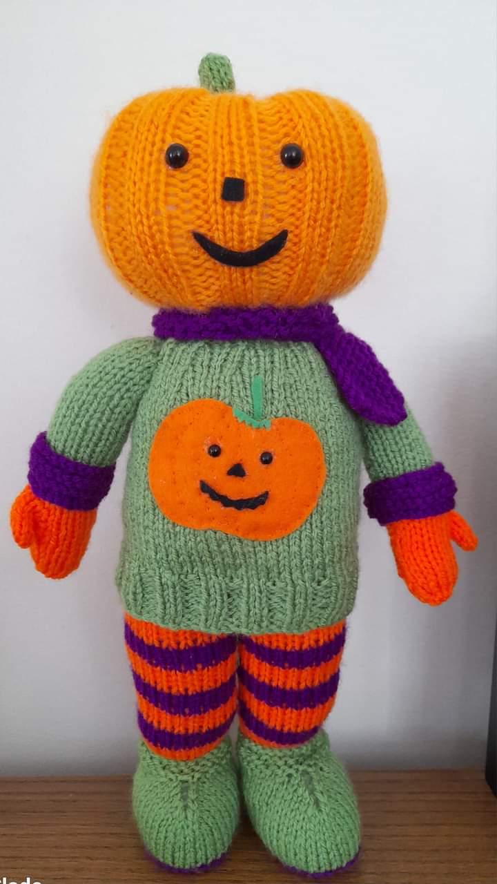 Patrick Pumpkin and Wendy Witch in 3 Sizes. Halloween Knitting Pattern ...
